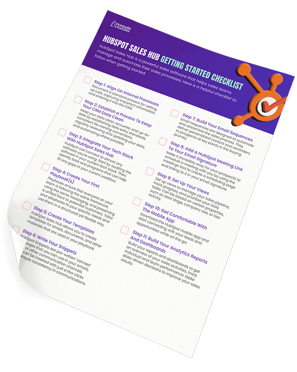 HubSpot Sales Hub Checklist
